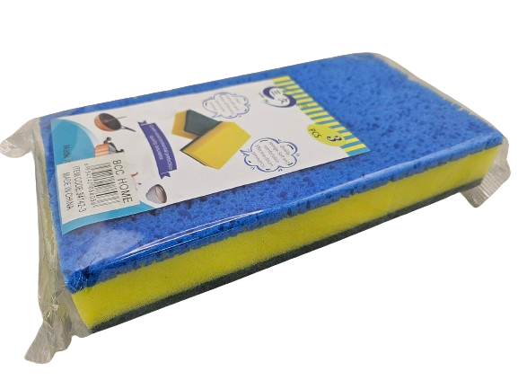A2202-SCOURER SPONGE 3pce RECT 34142-3 – BCC Home Housewares and more